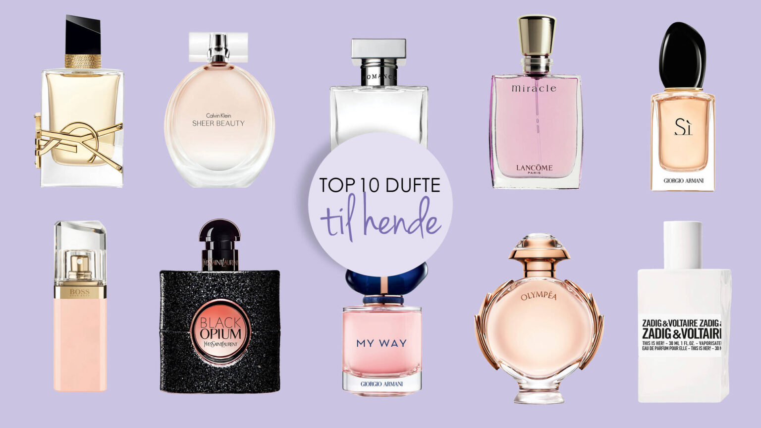 Top 10 parfumer til kvinder - Ønskeskyen | Parfumer